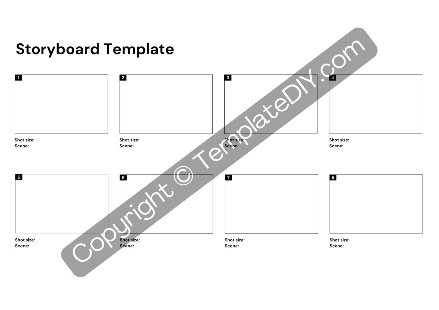 Storyboard Template Printable in PDF, Word [Editable]