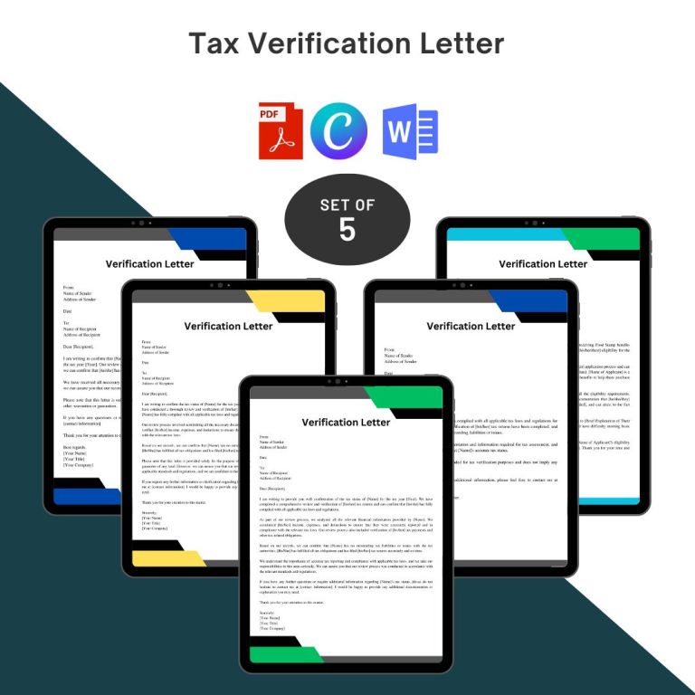 Tax Verification Letter Sample with Examples [Word]