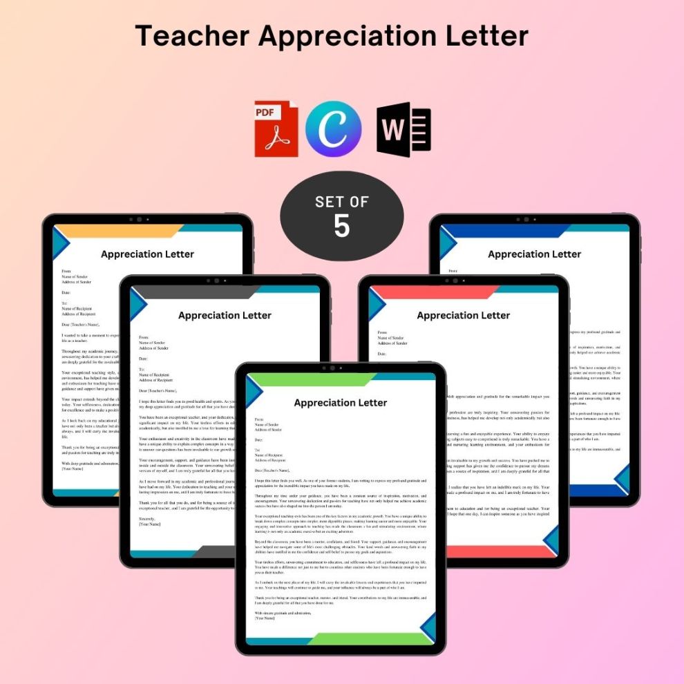 Teacher Appreciation Letter Sample with Examples [Word]