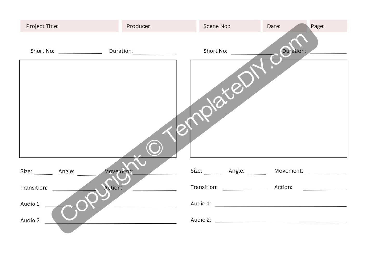 Video Storyboard Template Printable PDF, Word [Editable]