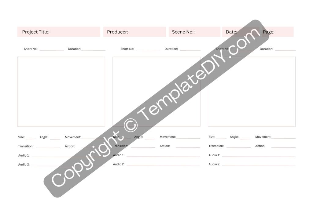 Video Storyboard Template Printable PDF, Word [Editable]