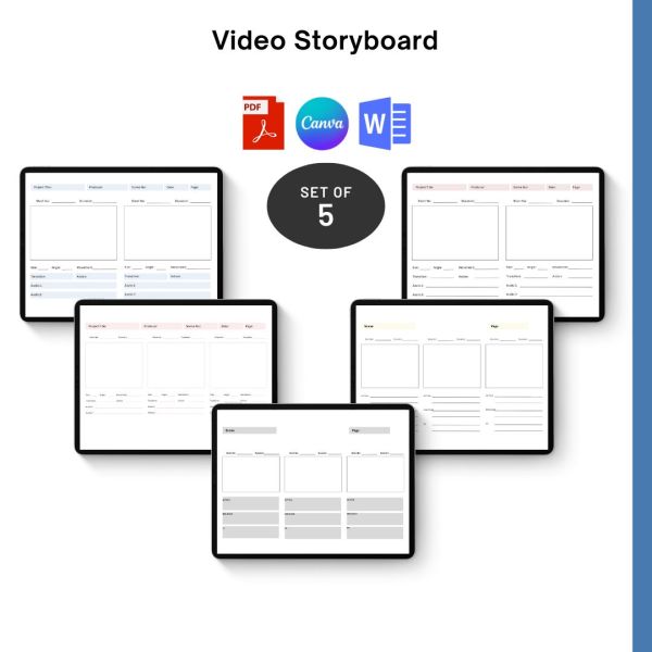 Video Storyboard Template Printable PDF, Word [Editable]