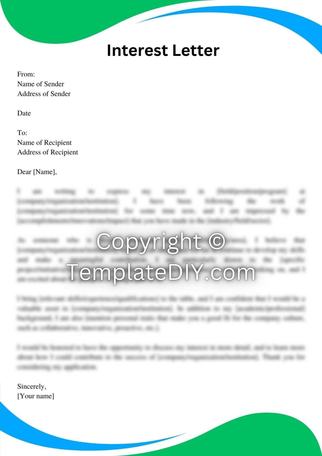 AKA Interest Letter Sample with Examples [Word Editable]
