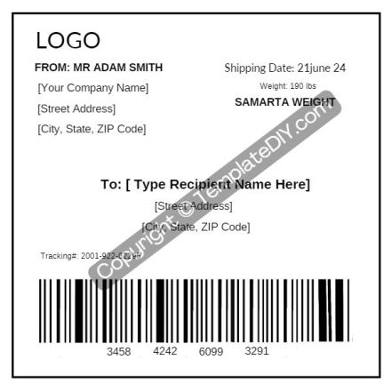 Address Label Template Printable PDF, Word [Editable]