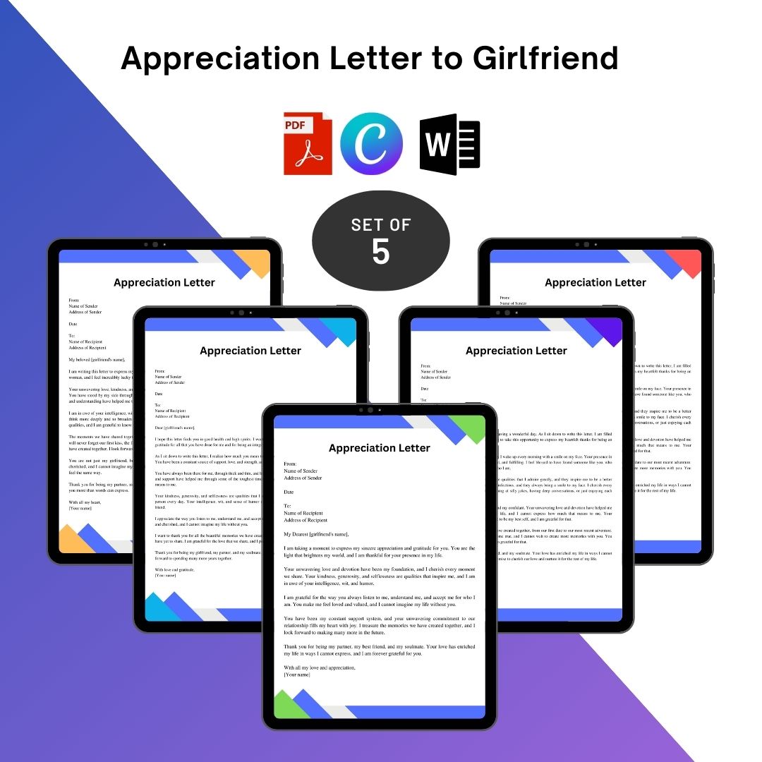 Appreciation Letter to Girlfriend Sample Template Examples