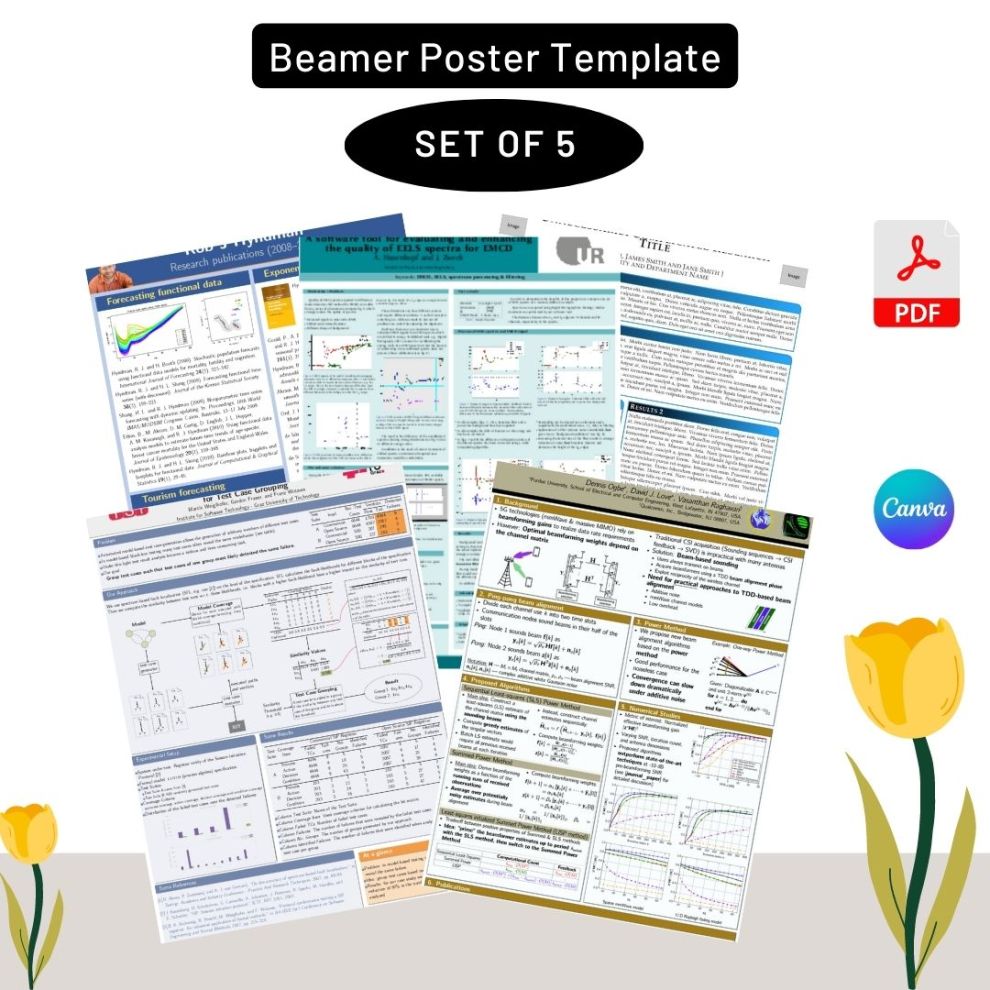 Beamer Poster Template Printable PDF, Word [Editable]