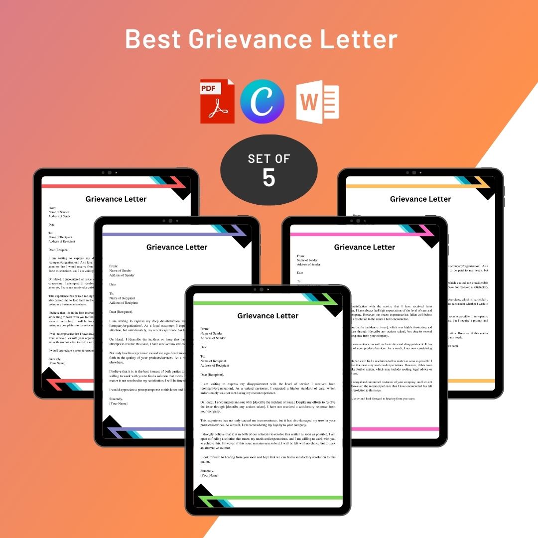 Best Grievance Letter Sample with Examples [Word Editable]