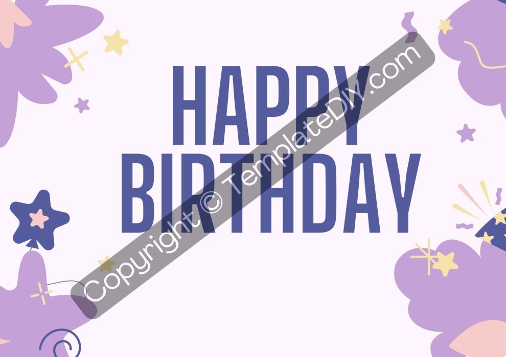 Birthday Banner Template Printable PDF, Word [Editable]