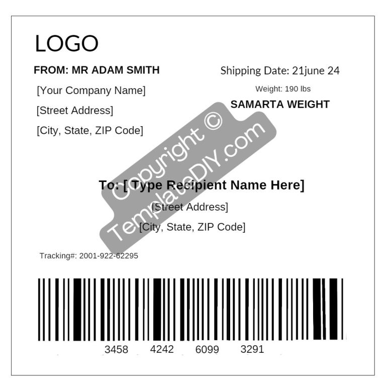 Address Label Template Printable PDF, Word [Editable]