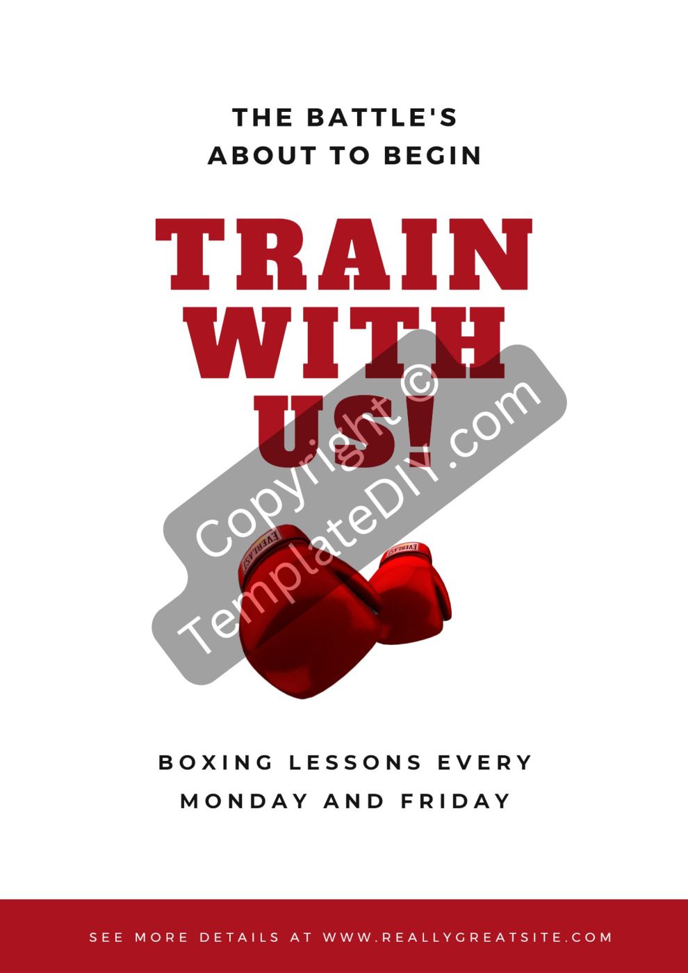 Boxing Poster Template Printable PDF, Word [Editable]