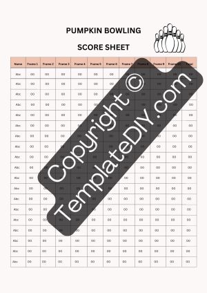 Blank Score Sheet Template Printable PDF, Word [Editable]