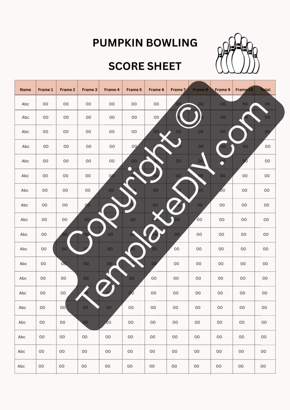Blank Score Sheet Template Printable PDF, Word [Editable]