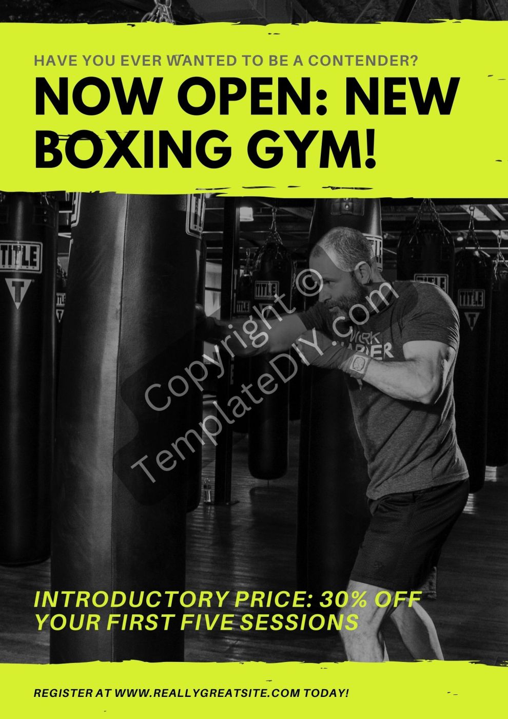 Boxing Poster Template Printable PDF, Word [Editable]