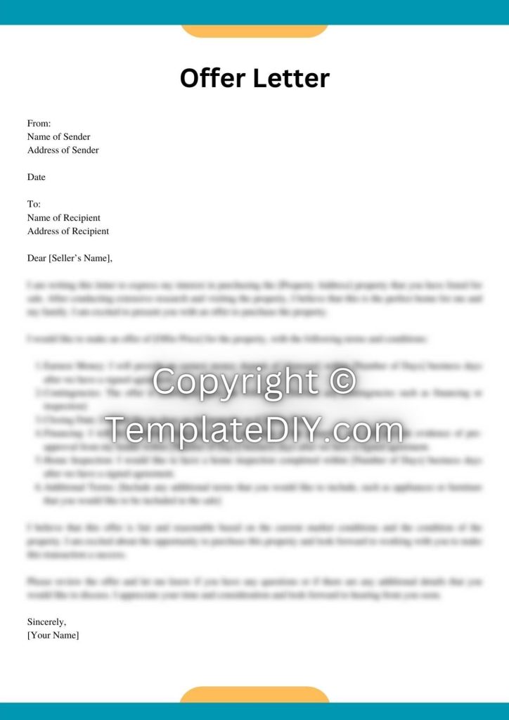 Buyer Offer Letter Sample Template with Examples [Word]