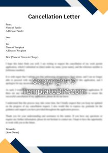 Cancellation Letter for Work Permit Sample & Template