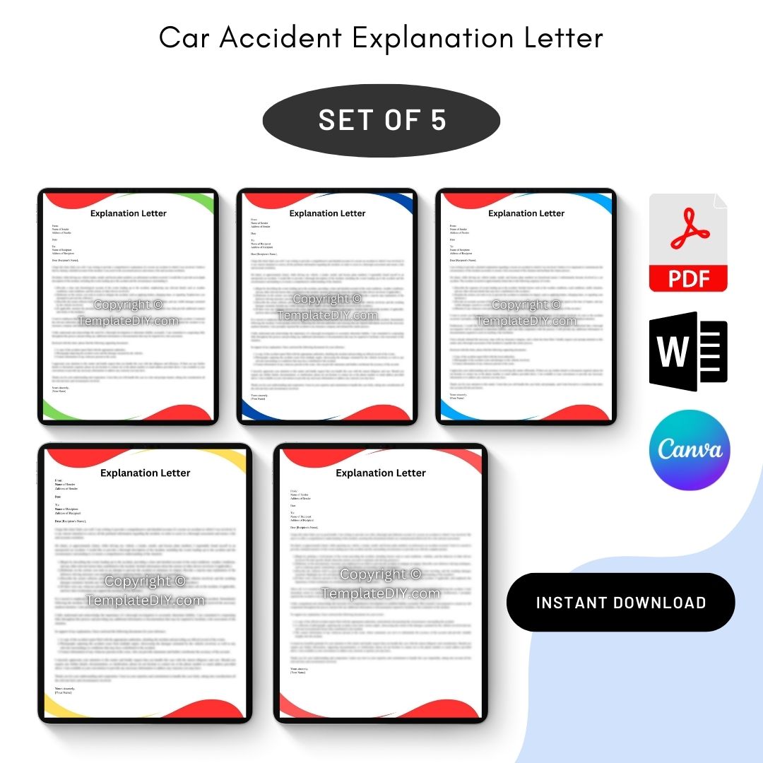 Sample Letter Explaining a Car Accident | Editable Format