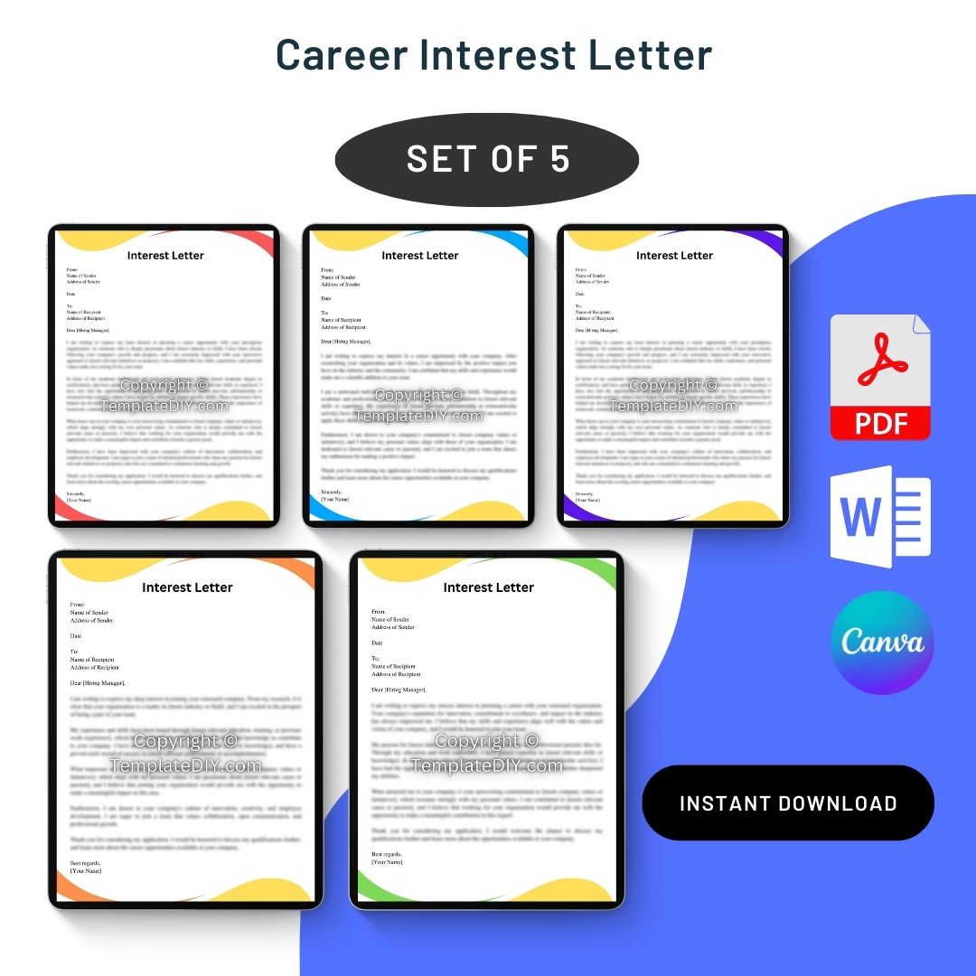 Career Interest Letter Sample with Examples [Word]