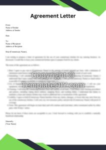 Commissary Letter of Agreement Sample Template [Word]