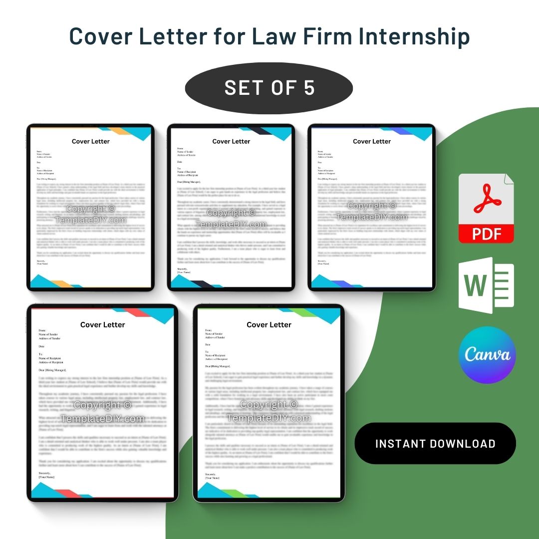 Cover Letter for Law Firm Internship Sample with Examples