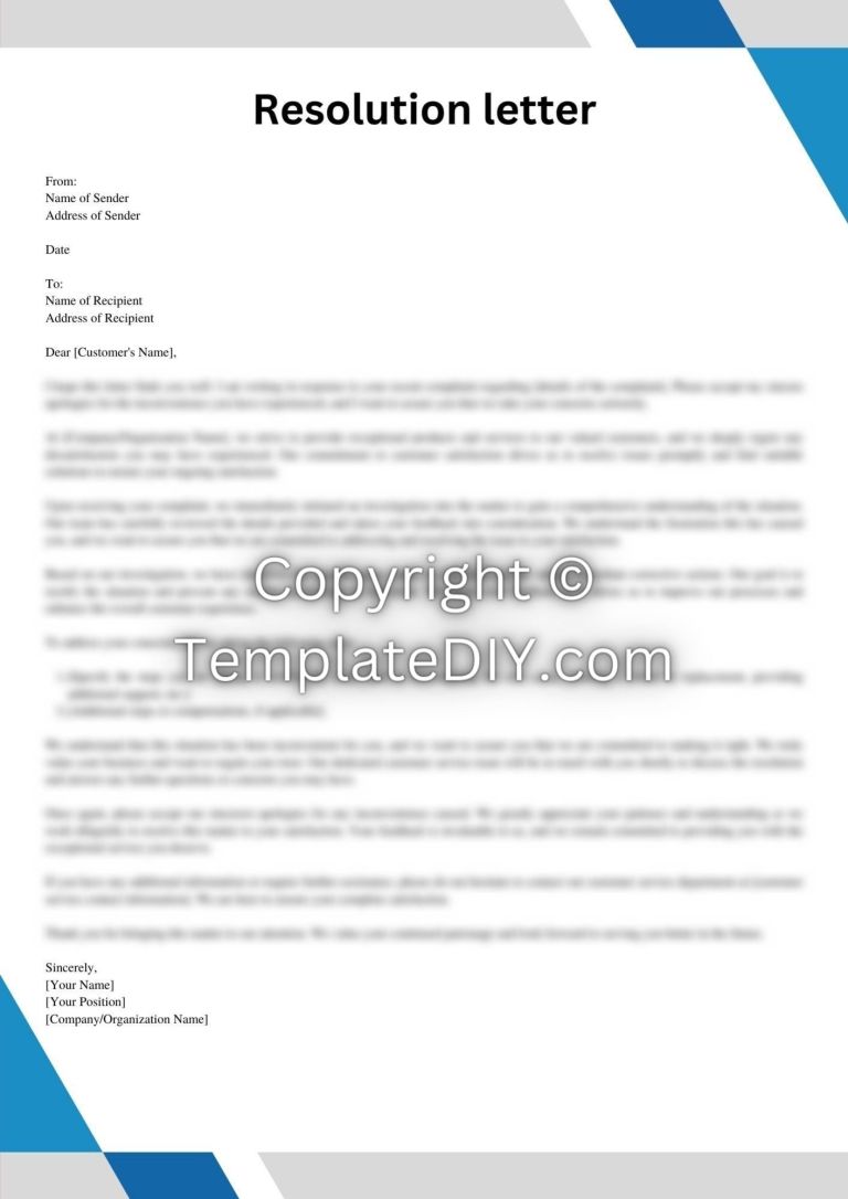 Customer Complaint Resolution Letter Sample with Examples