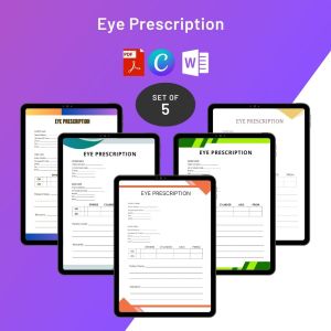 Professional Eye Prescription Template PDF & Word