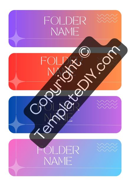 Professional File Folder Labels Template | Printable & Editable