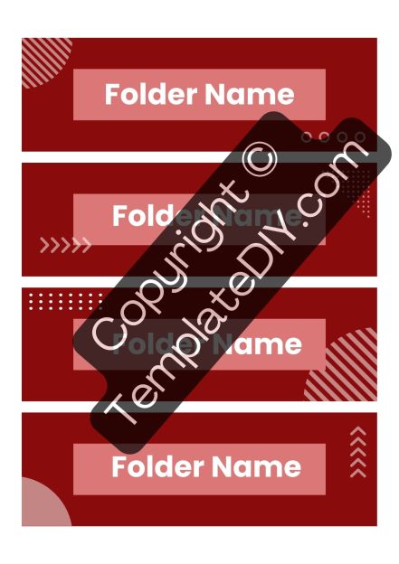 Professional File Folder Labels Template | Printable & Editable