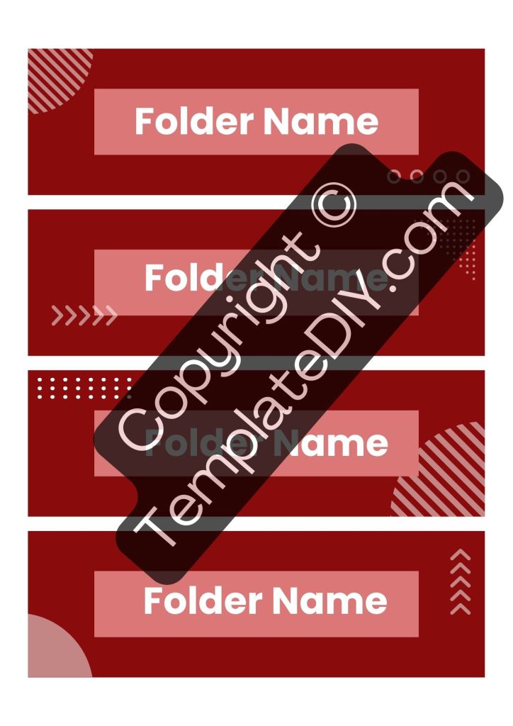 Professional File Folder Labels Template | Printable & Editable