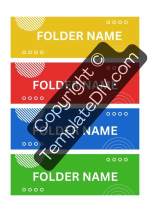 Professional File Folder Labels Template | Printable & Editable