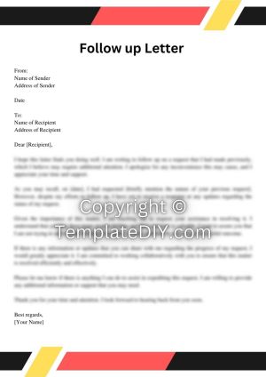 Follow Up Request Letter Sample Template with Examples