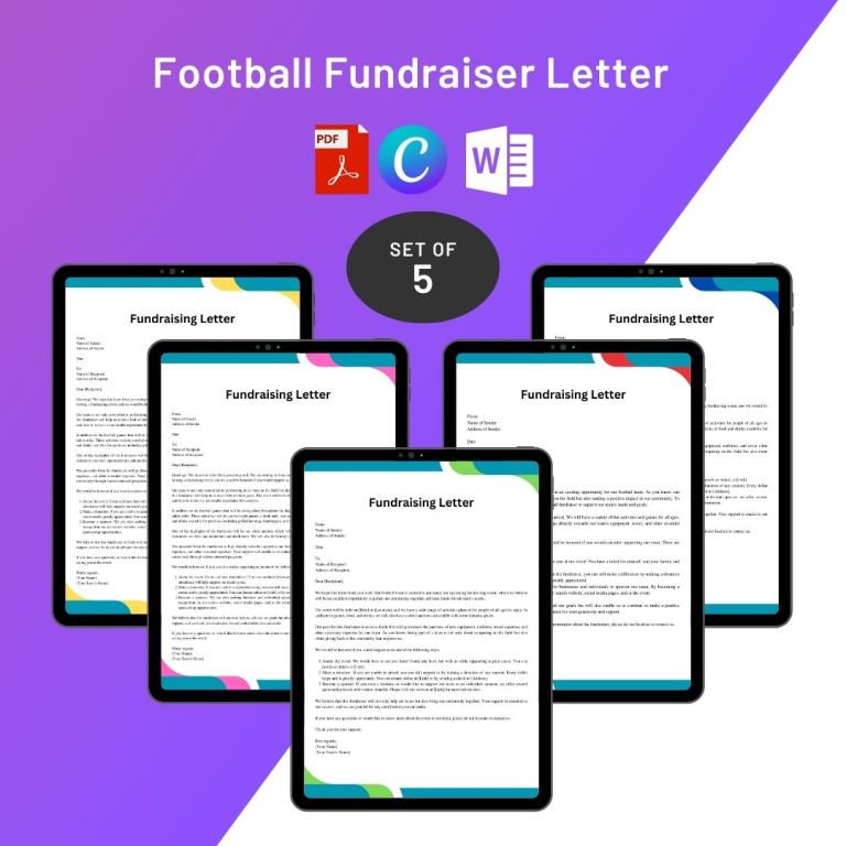 Football Fundraiser Letter Sample Template with Examples