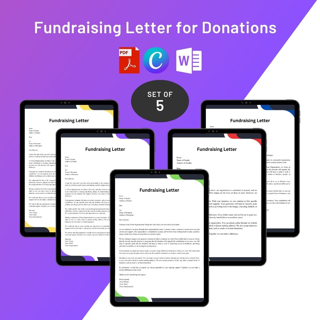 Fundraising Letter for Donations Sample Template