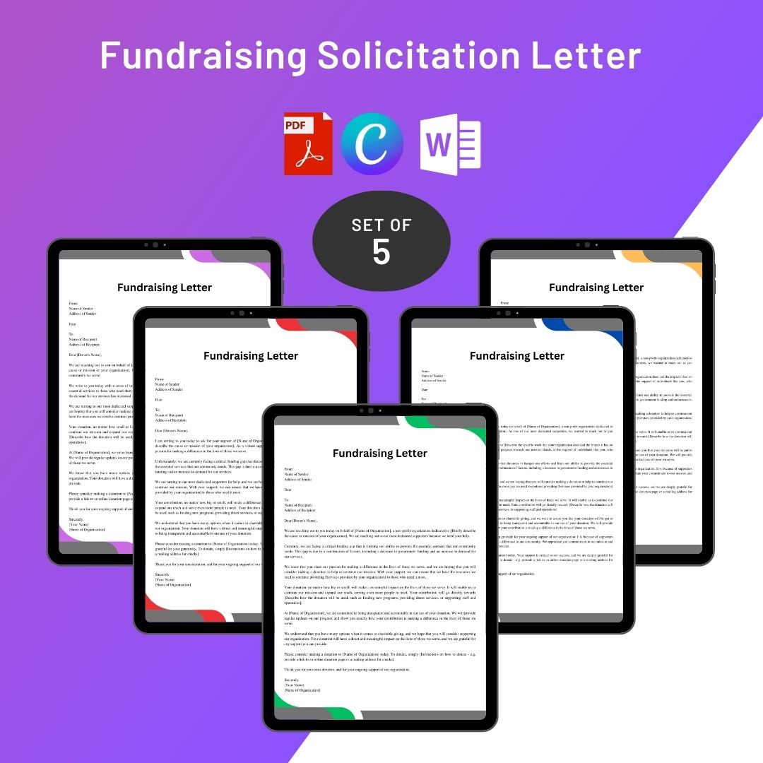 Fundraising Solicitation Letter Sample Template [Word]