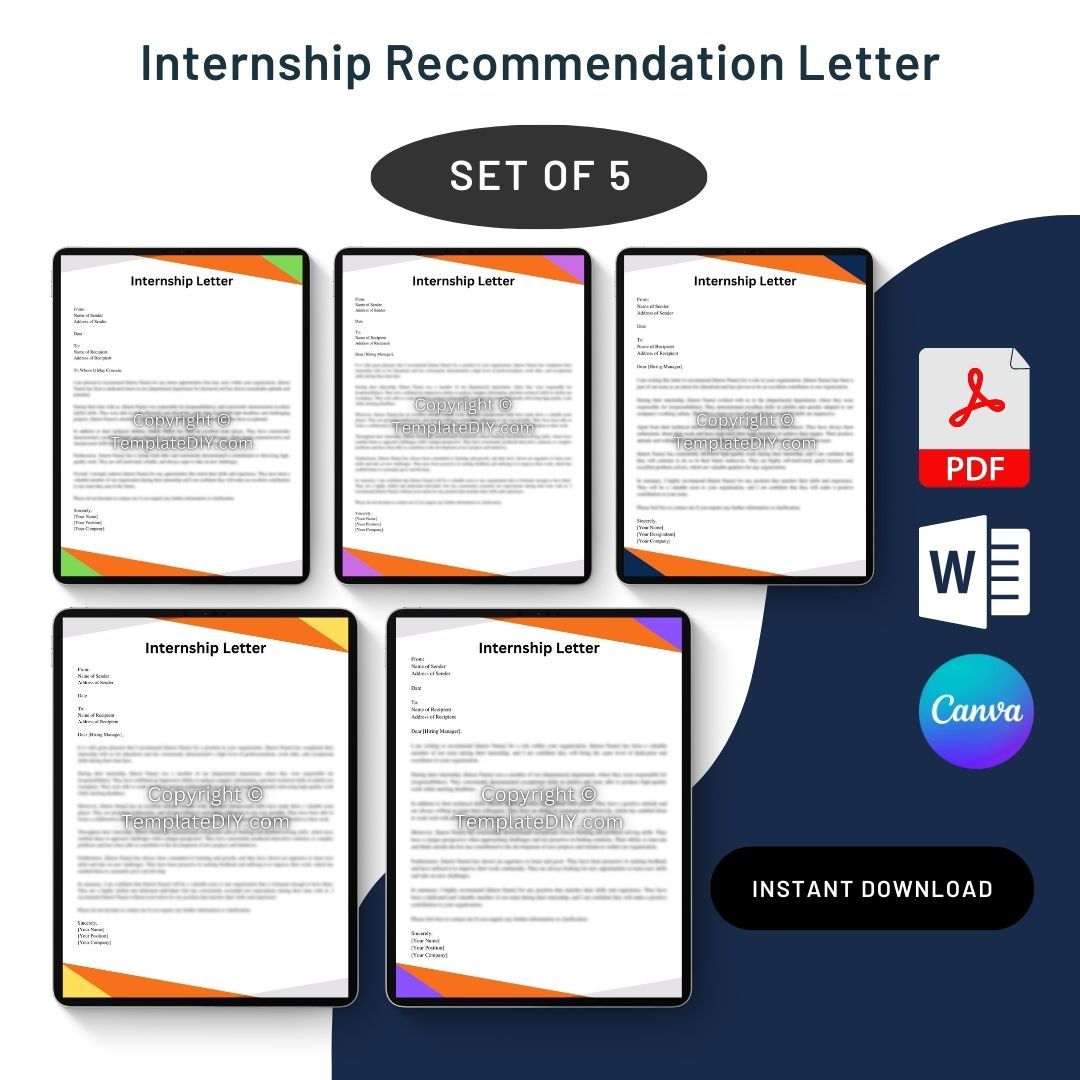Internship Recommendation Letter Sample with Examples
