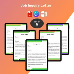 Job Inquiry Letter Sample with Examples [Word Editable]