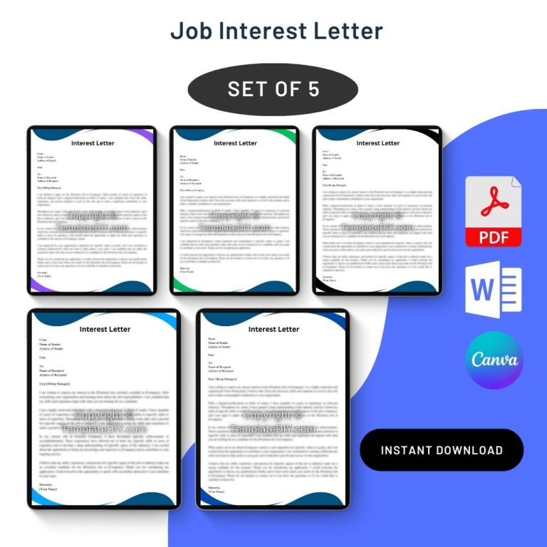 Job Interest Letter Sample with Examples [Word Editable]