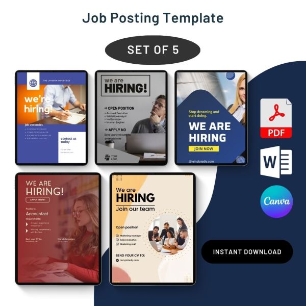 Job Posting Templates Printable PDF, Word [Editable]