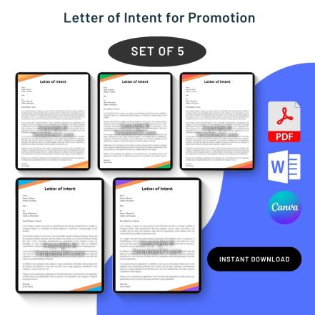 Letter of Intent for Promotion Sample with Examples [Word]