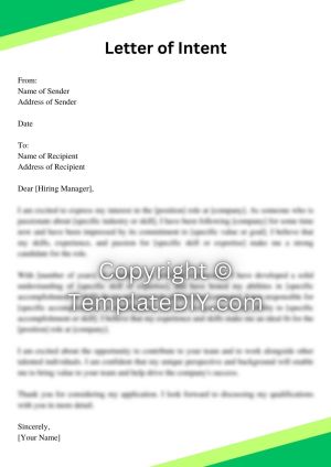 Letter of Intent to Hire Sample with Examples [Word]