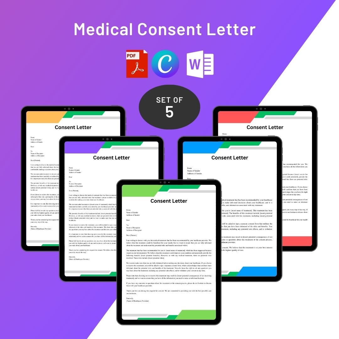 Medical Consent Letter Sample Template with Examples