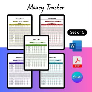 Money Tracker Template Printable PDF, Word [Editable]