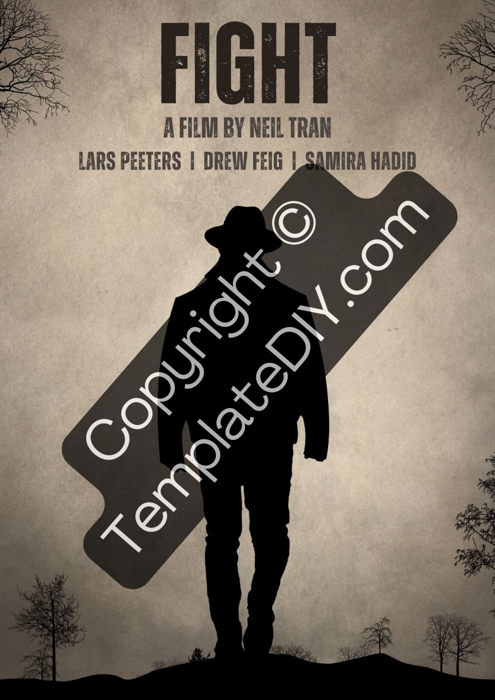 Movie Poster Template Printable PDF, Word [Editable]