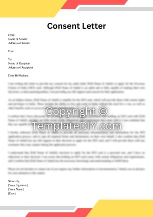 OCI Consent Letter for Adults Sample Template and Examples