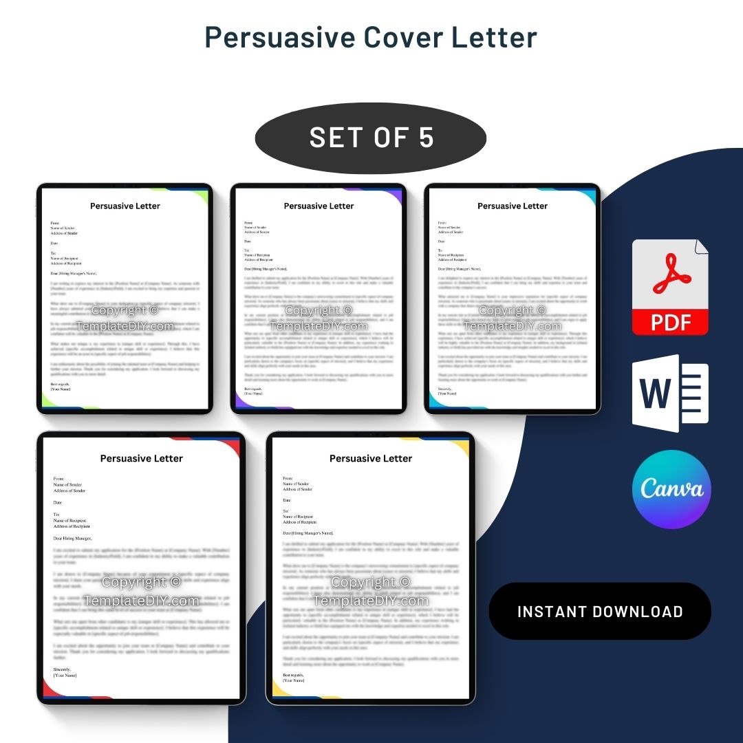 Persuasive Cover Letter Sample and Examples [Word Editable]