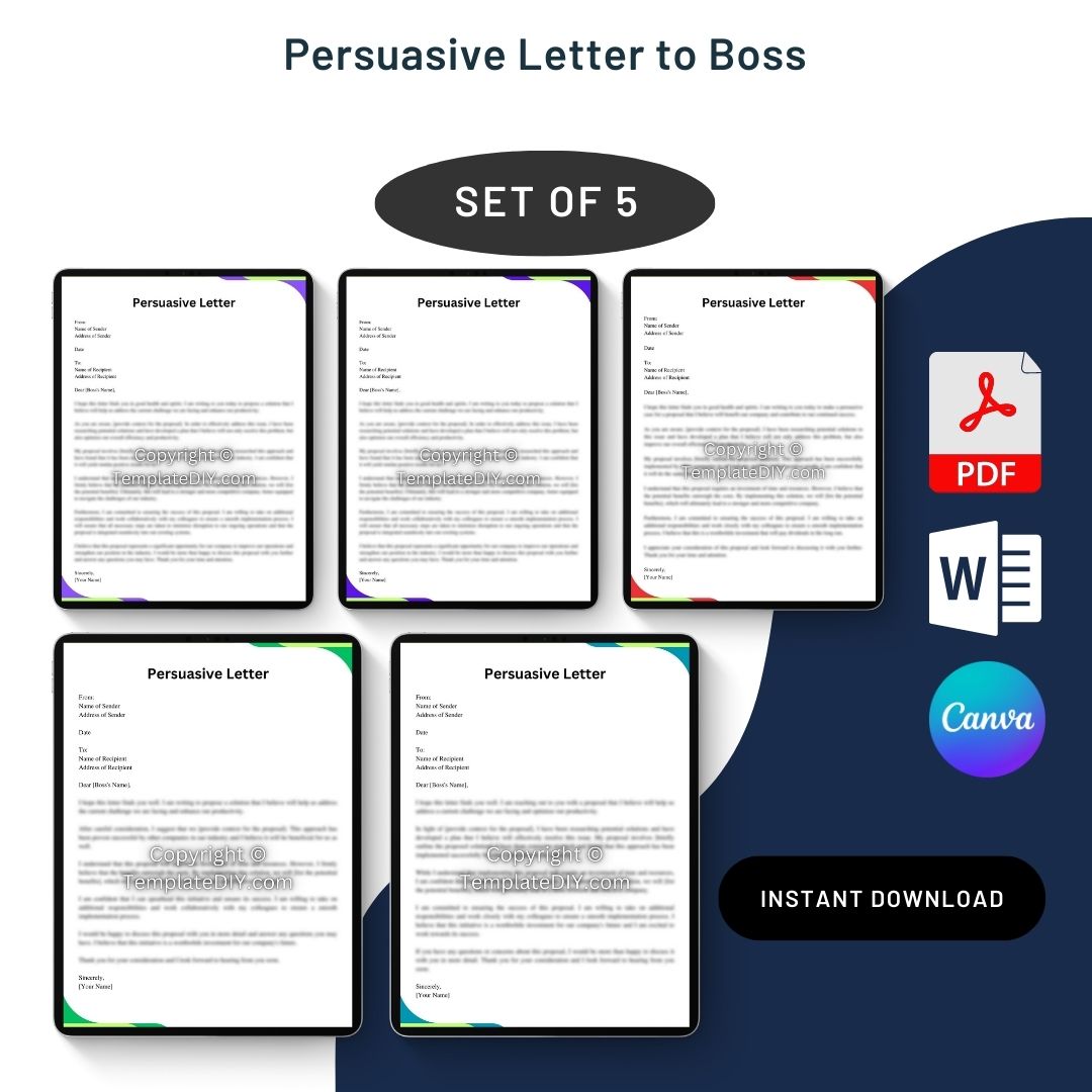 Persuasive Letter to Boss Sample with Examples [Word]