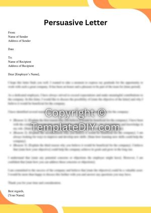 Persuasive Letter to Employer Sample with Examples [Word]
