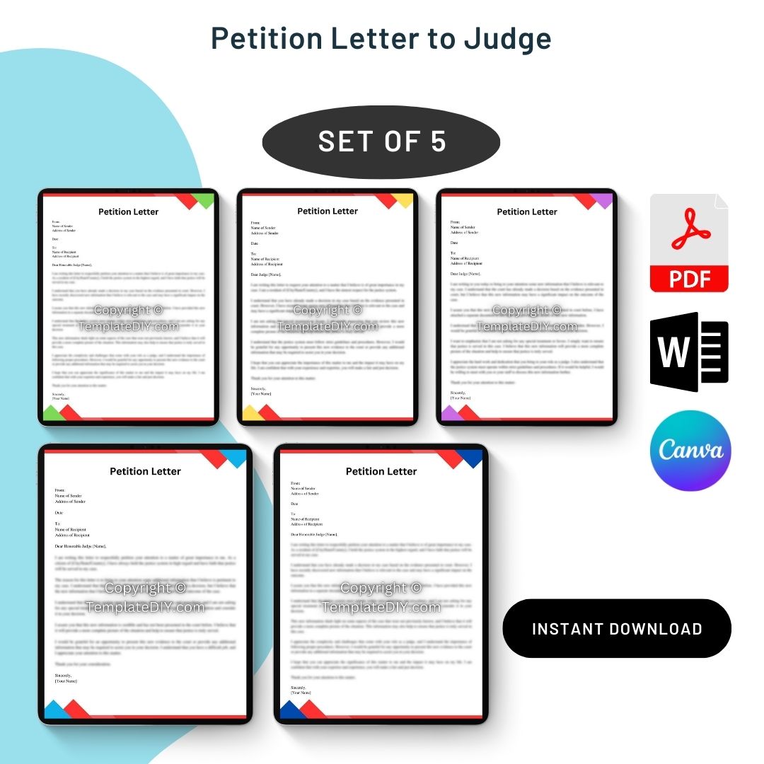 Petition Letter to Judge Sample Template with Examples
