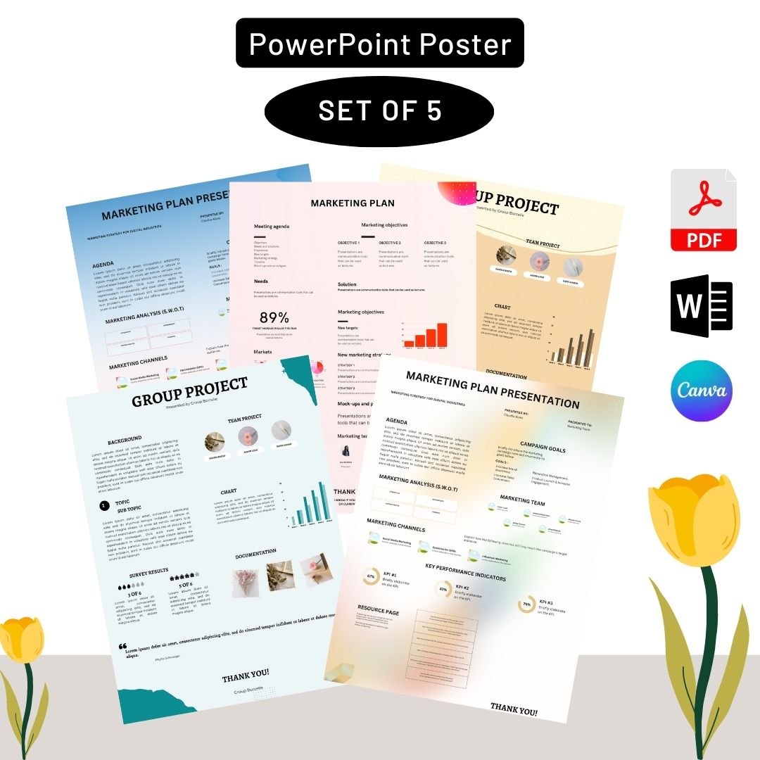 PowerPoint Poster Template Printable PDF, Word [Editable]