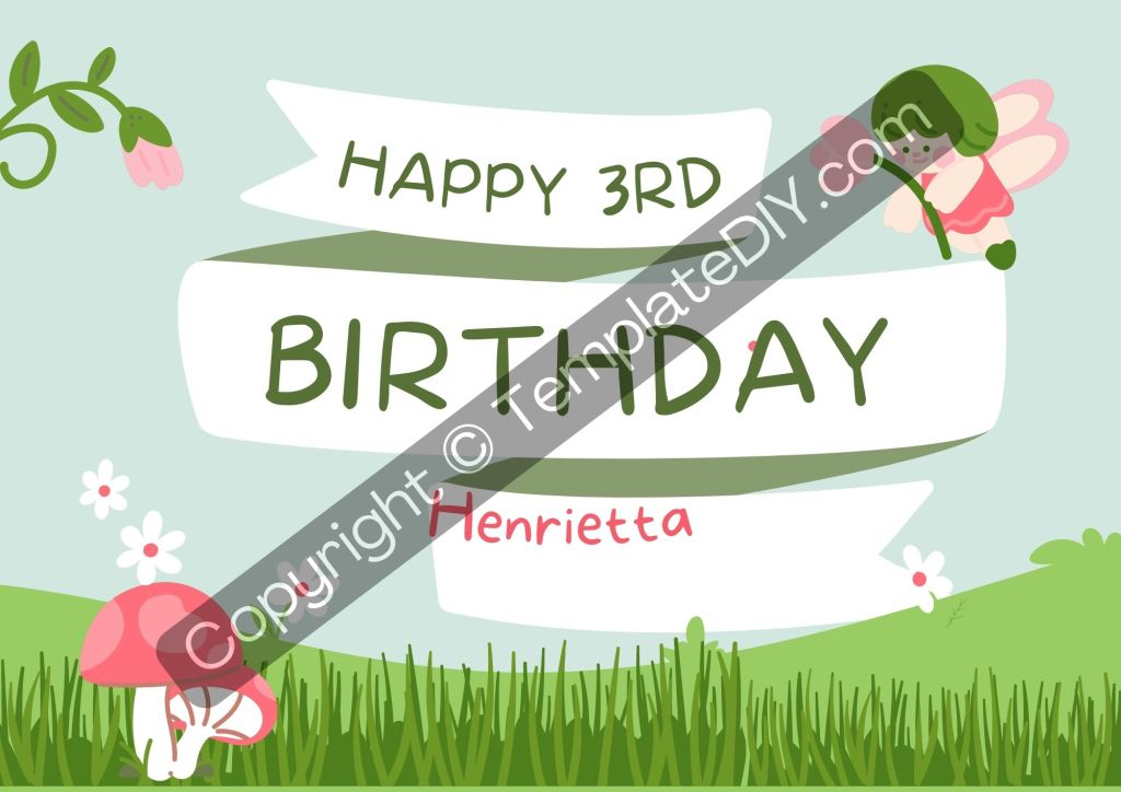 Birthday Banner Template Printable PDF, Word [Editable]