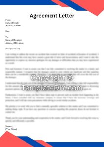 Car Accident Agreement Letter Sample [Editable]